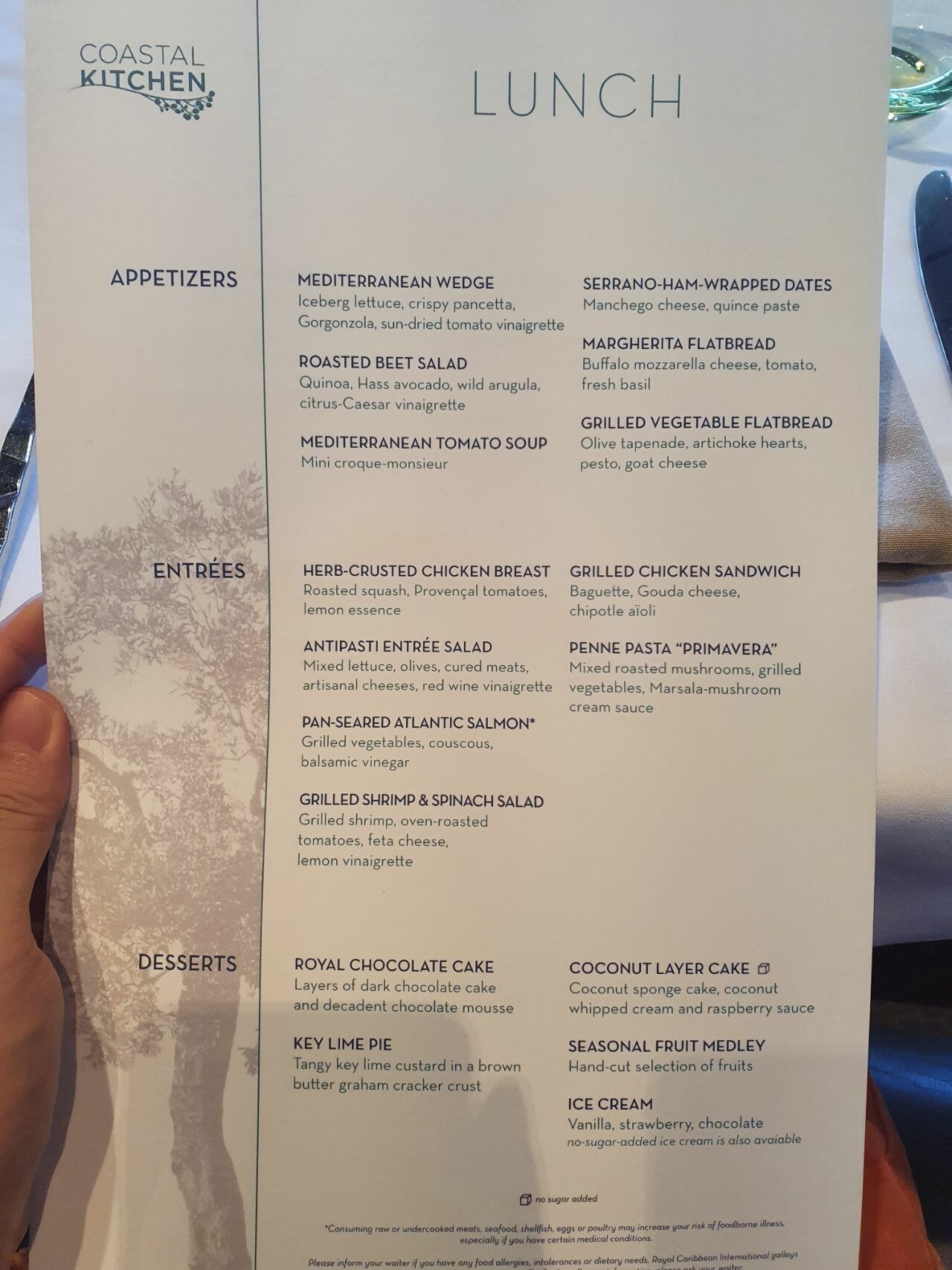 COASTAL KITCHEN BREAKFAST/LUNCH MENUS - Royal Caribbean International ...