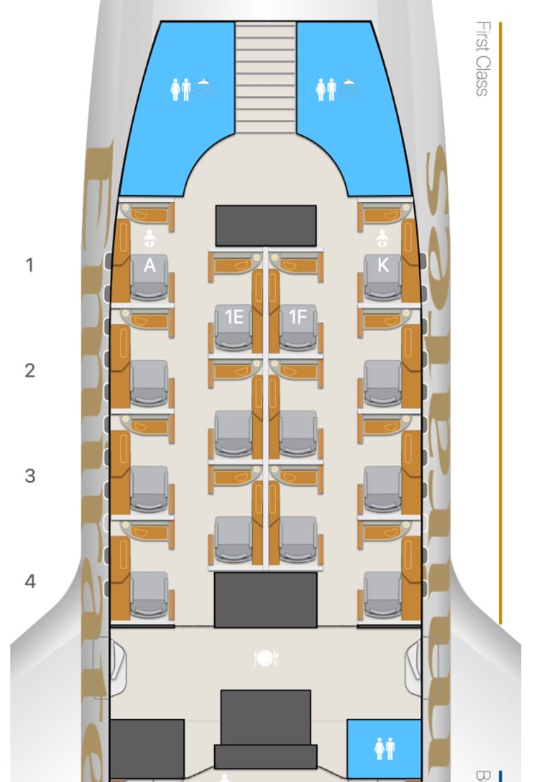 Emirates A380 Business Class Seating Plan